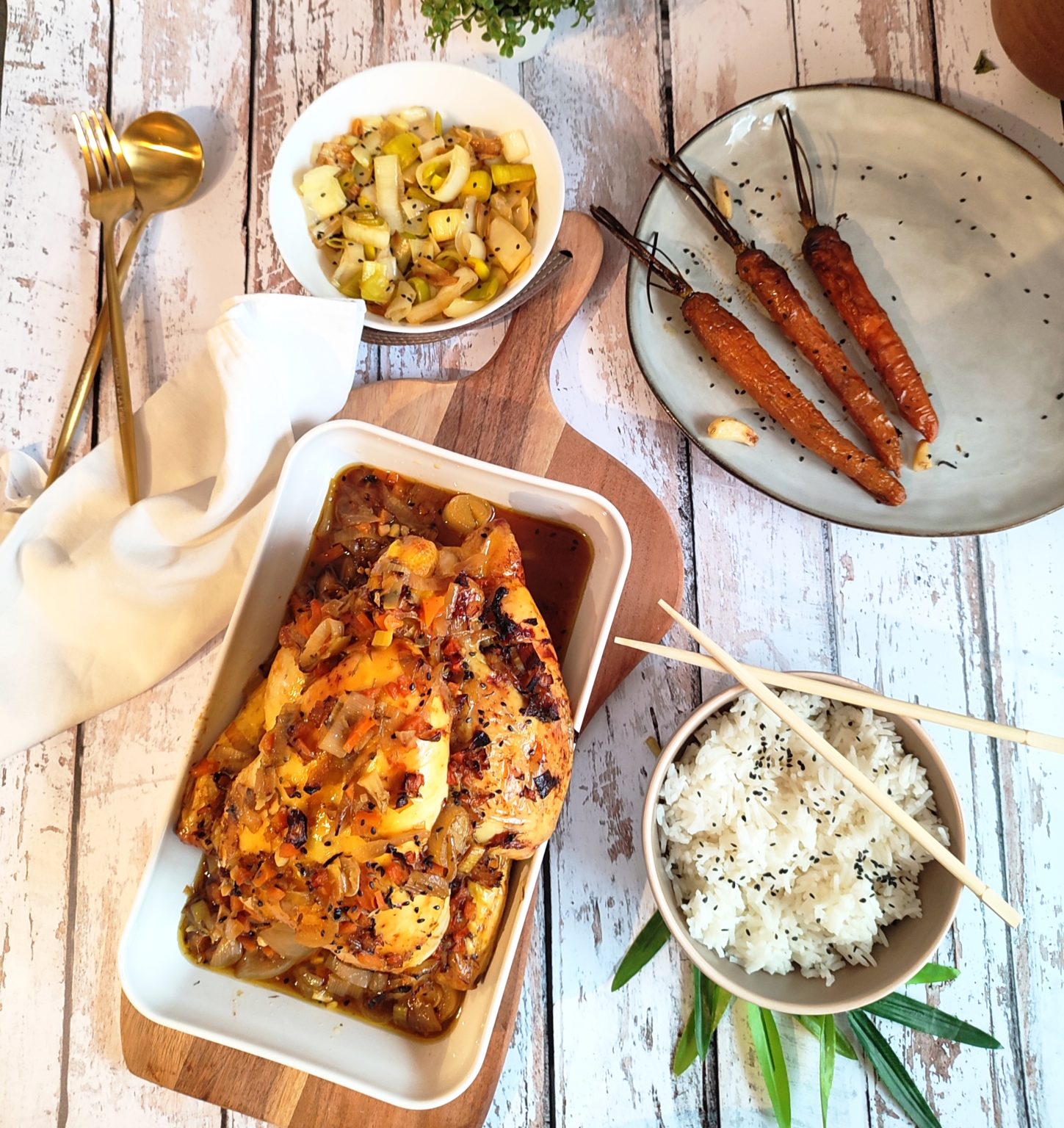 Poulet rôti à l'asiatique IG bas - 0 sucre et IG bas